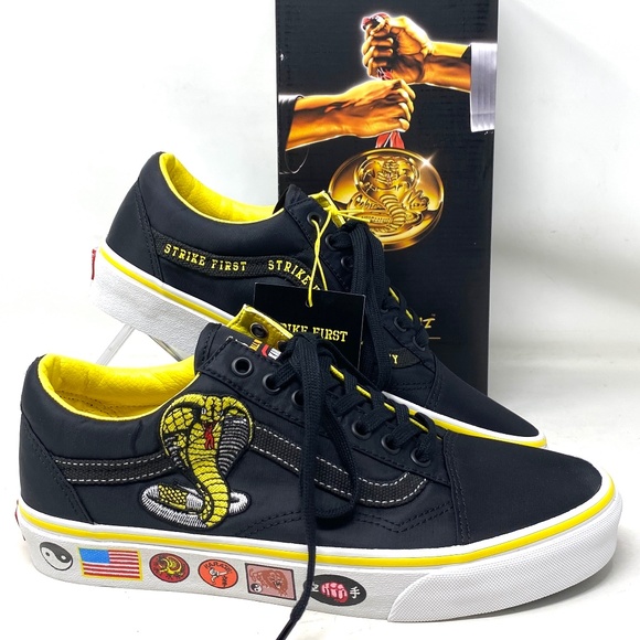 Vans | Shoes | Vans Old Skool Cobra Kai Black Low Skate Shoes Canvas ...